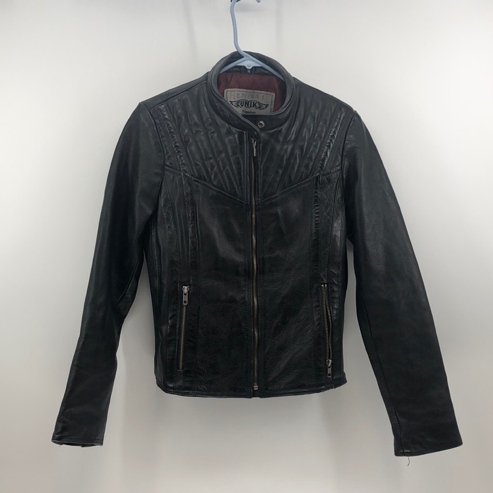 Unik Bad Ass Leather Jacket, Motorcycle Jacket - Gem
